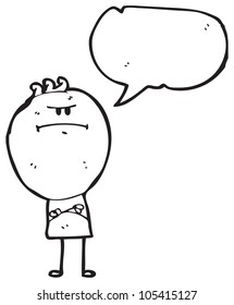 Cartoon Grumpy Boy Stock Illustration 105415127 | Shutterstock