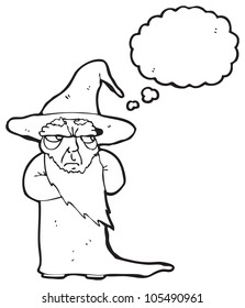 Cartoon Grumpy Old Wizard Stock Vector (Royalty Free) 85837015