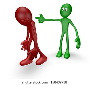 Cartoon Guy Getting Fired 3d Illustration Stock Illustration 157204634 ...