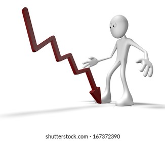 Cartoon Guy Graph Chart 3d Illustration 스톡 일러스트 201070688 | Shutterstock