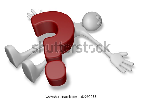 Cartoon Guy Under Question Mark 3d 스톡 일러스트 162292253 | Shutterstock