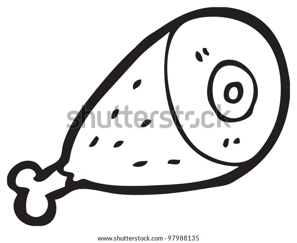 Cartoon Ham Stock Illustration 97988135