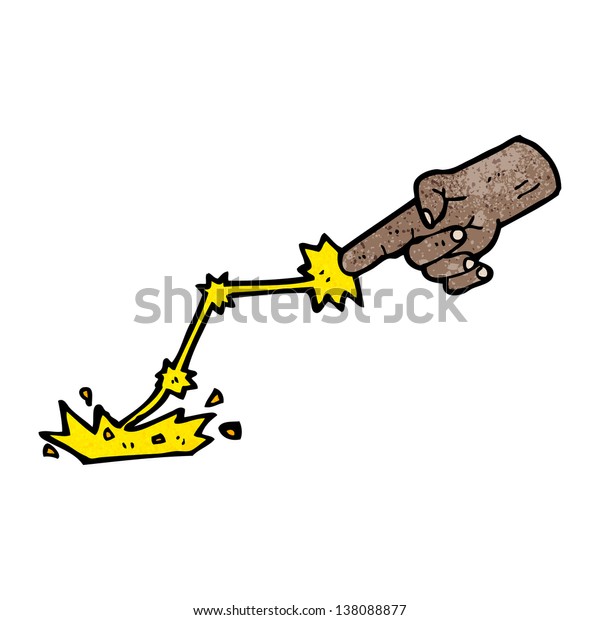 Cartoon Hand Shooting Lightning Stock Illustration 138088877 | Shutterstock