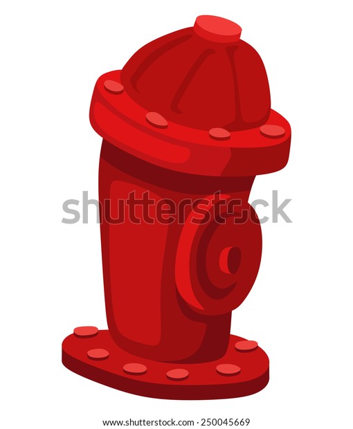 Cartoon Hydrant On White Background Stock Illustration 250045669 ...