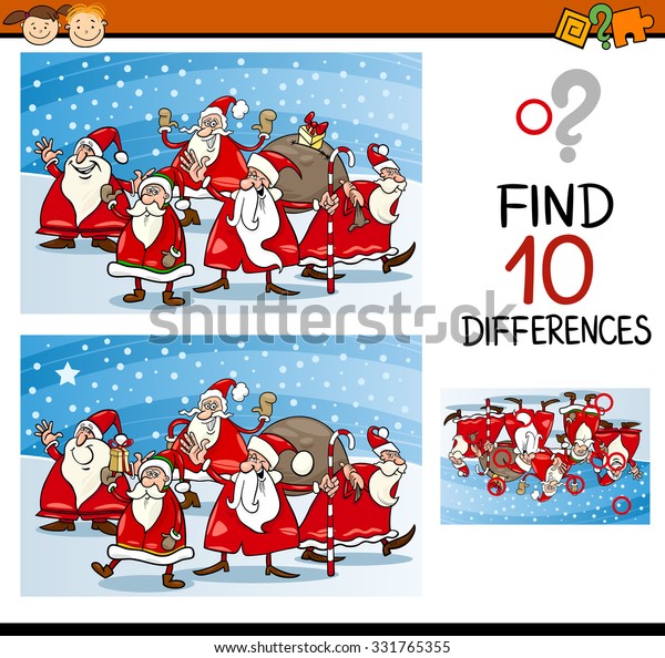 Cartoon Illustration Differences Educational Task Preschool Stock ...