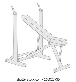 Cartoon Image Benchpress Machine Stock Illustration 168023936 ...