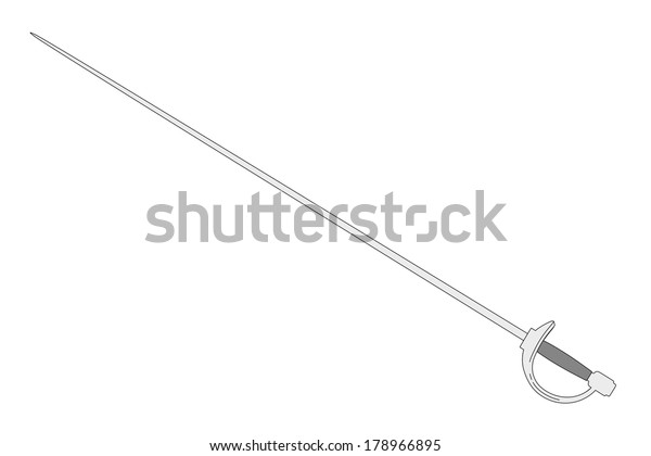 Cartoon Image Rapier Weapon Stock Illustration 178966895 | Shutterstock