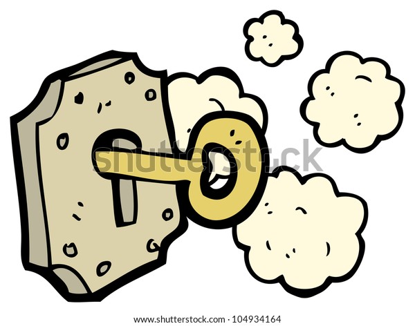 Cartoon Key Lock Stock Illustration 104934164