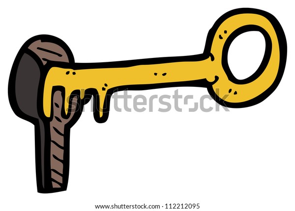 Cartoon Key Lock Stock Illustration 112212095