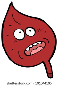 Funny Leaf Face Cartoon Raster Version Stock Illustration 93721774
