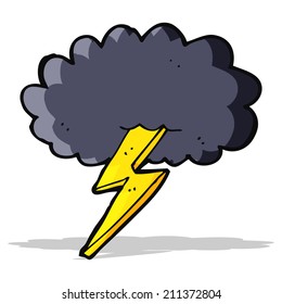 Cartoon Lightning Bolt Cloud Stock Illustration 211372804 | Shutterstock