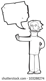 Cartoon Man Saying Stop Stock Illustration 103685225 | Shutterstock