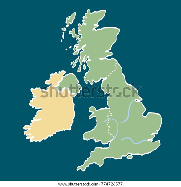 Cartoon Map England 스톡 일러스트 774726577 | Shutterstock