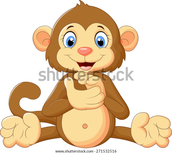 Cartoon Monkey Clapping Hand Stock Illustration 271532516 | Shutterstock