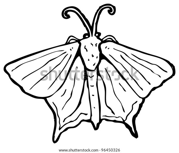 Cartoon Moth Stock Illustration 96450326