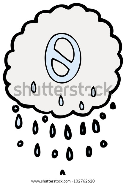 Cartoon Number Zero Rain Cloud Stock Illustration 102762620 | Shutterstock