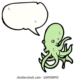Talking Octopus Cartoon Stock Vector (Royalty Free) 90441979
