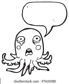 Crying Octopus Cartoon Stock Vector (Royalty Free) 91950659 | Shutterstock