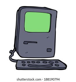 Cartoon Old Computer Stock Vector (Royalty Free) 187353614 | Shutterstock