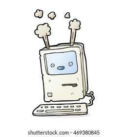 Cartoon Old Computer Stock Illustration 469380845