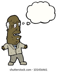 Cartoon Old Man Thinking Stock Illustration 101456461