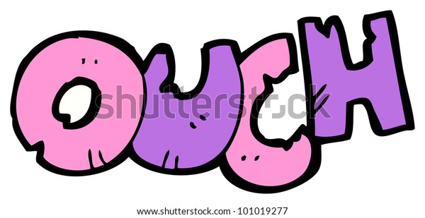 Cartoon Ouch Word Stock Illustration 101019277
