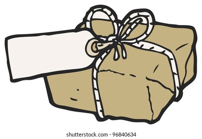 Cartoon Package Brown Paper String Stock Illustration 96840634 ...