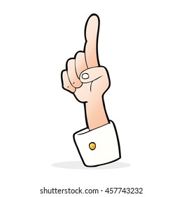 caricatura apuntando a la mano: vector de stock (libre de regalías ...
