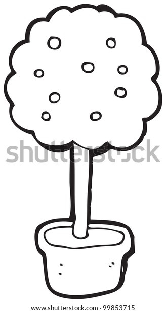 Cartoon Potted Tree Stock Illustration 99853715 | Shutterstock
