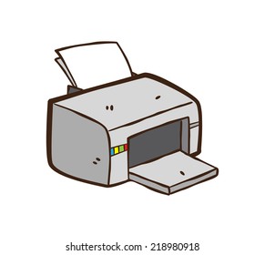 Cartoon Printer Cartoon 库存矢量图（免版税）216299329 | Shutterstock