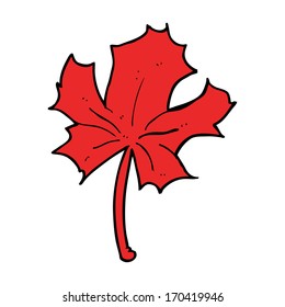 Cartoon Red Maple Leaf Stock Vector (Royalty Free) 166413698