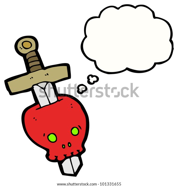 Cartoon Red Skull Sword Stock Illustration 101331655 | Shutterstock