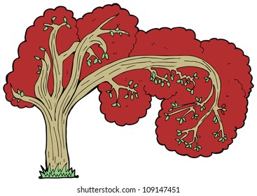 Cartoon Red Tree Stock Illustration 109147451 | Shutterstock