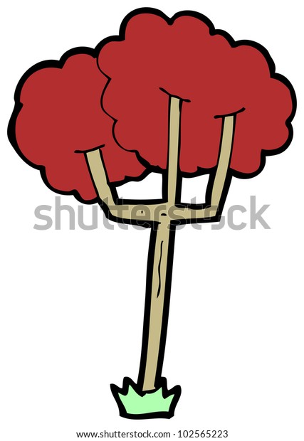 Cartoon Red Tree Stock Illustration 102565223 | Shutterstock