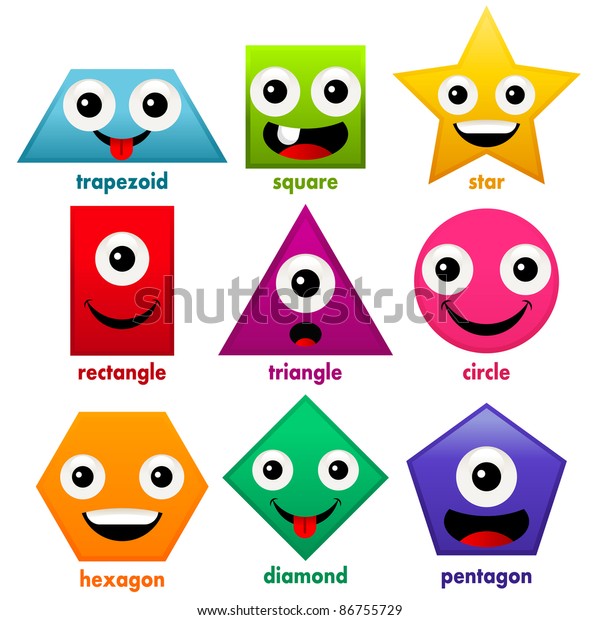Cartoon Shapes Stock Illustration 86755729