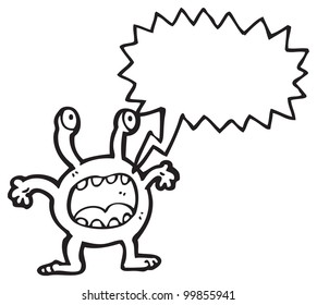 Cartoon Screaming Alien Stock Vector (Royalty Free) 85929052