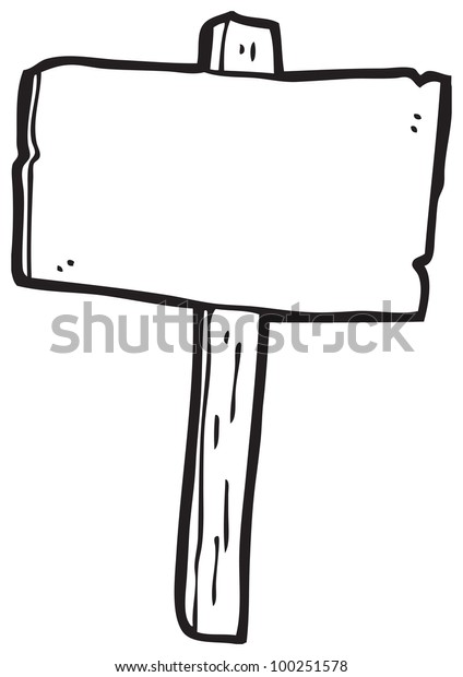 Cartoon Sign Post Stock Illustration 100251578