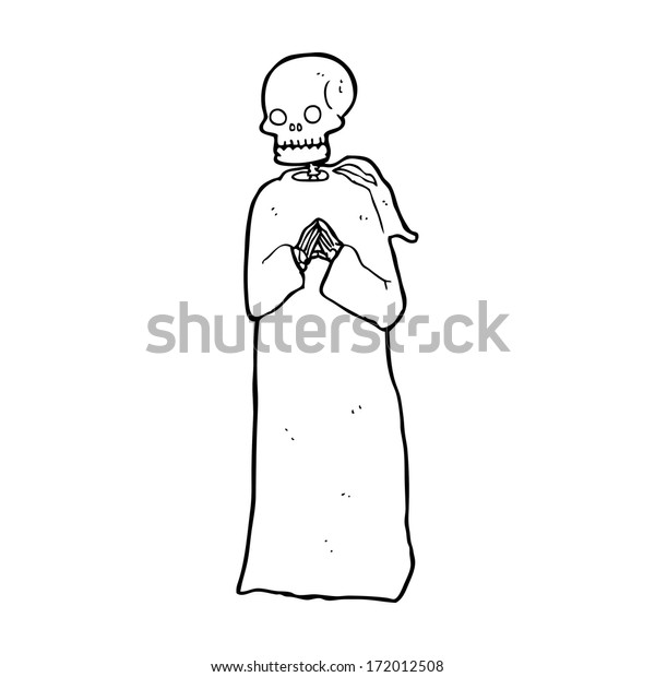 Cartoon Skeleton Black Robe Stock Illustration 172012508 | Shutterstock