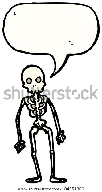 Cartoon Skeleton Talking Stock Illustration 104951300