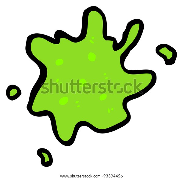Cartoon Slime Splat Raster Version Stock Illustration 93394456