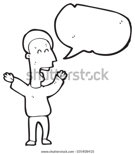 Cartoon Talking Man Stock Illustration 105408410