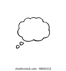Continuous Line Drawing Thought Bubble Black Stock Vector (Royalty Free ...