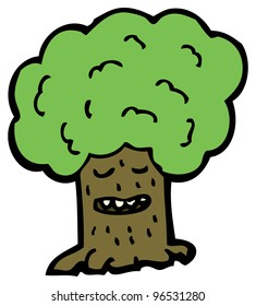 Angry Tree Illustration Vector On White Stock Vector (Royalty Free ...