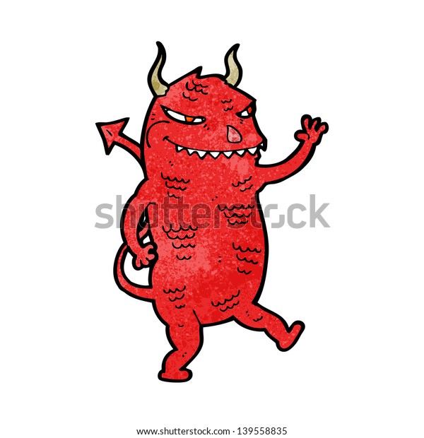 Cartoon Waving Devil Stock Illustration 139558835 | Shutterstock