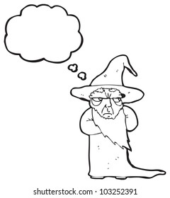 Cartoon Grumpy Old Wizard Stock Vector (Royalty Free) 85837015