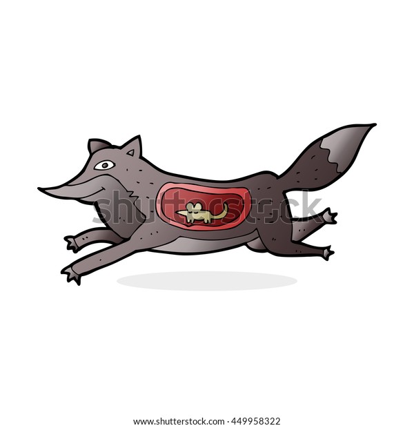 Cartoon Wolf Mouse Belly Stock Illustration 449958322 | Shutterstock