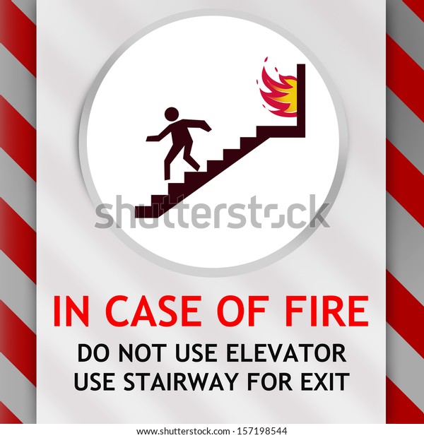 Case Fire Warning Sign Red Stripes Stock Illustration 157198544 ...