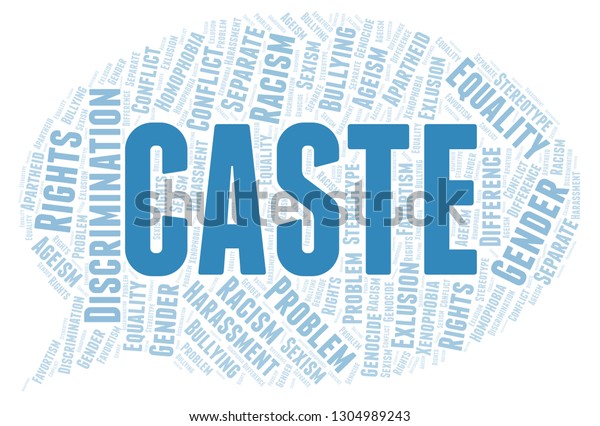 Caste Type Discrimination Word Cloud Stock Illustration 1304989243