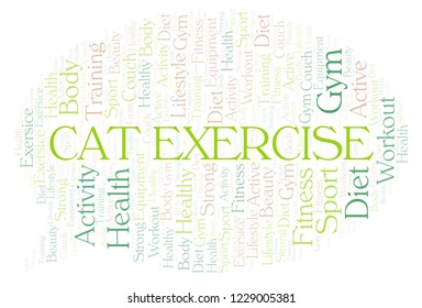 Cat Exercise Word Cloud Stock Illustration 1229005381 | Shutterstock