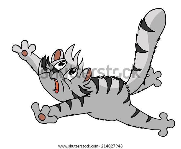 Cat Falling Stock Illustration 214027948